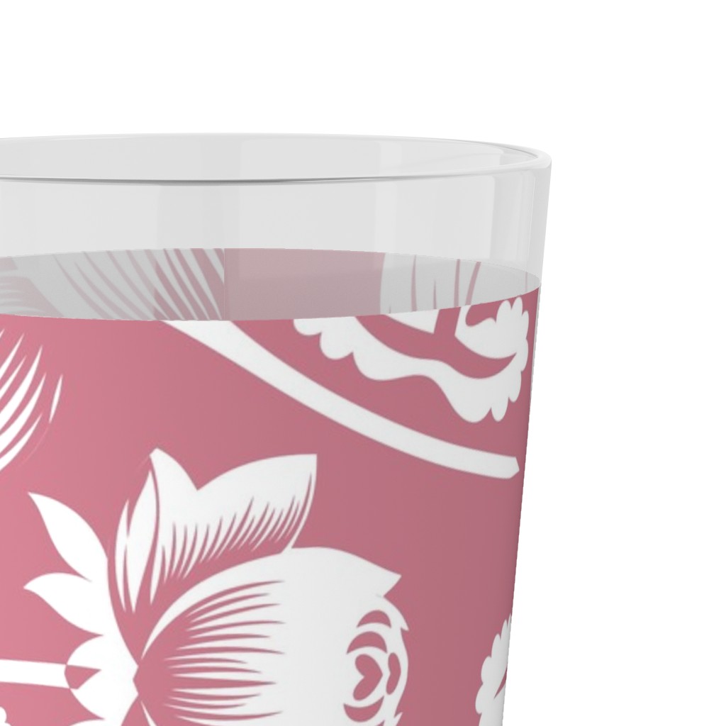 Lovely Rose Flower - Pink and White Outdoor Pint Glass | Shutterfly