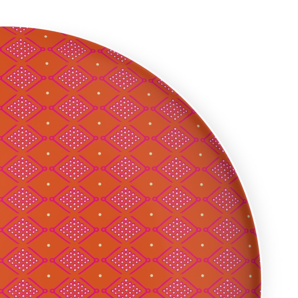 Tribal Geometric - Orange Plates | Shutterfly