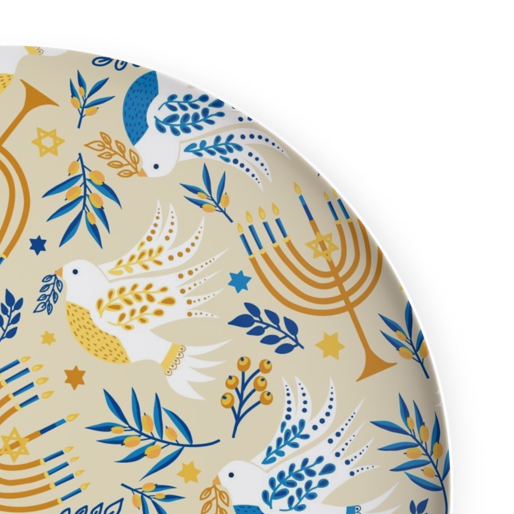 Hanukkah Birds Menorahs - Yellow Plates | Shutterfly