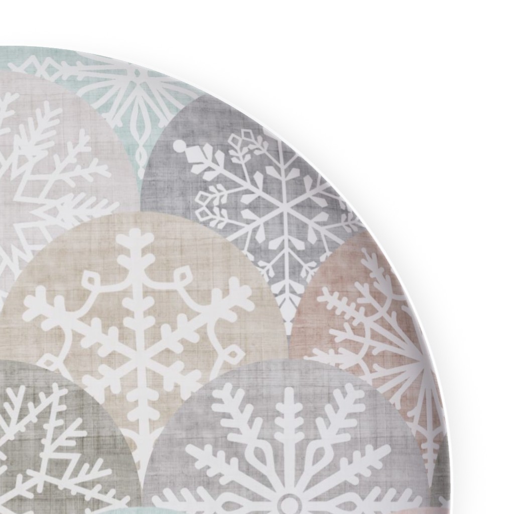 Winter Snowflake Scales - Neutral Plates | Shutterfly
