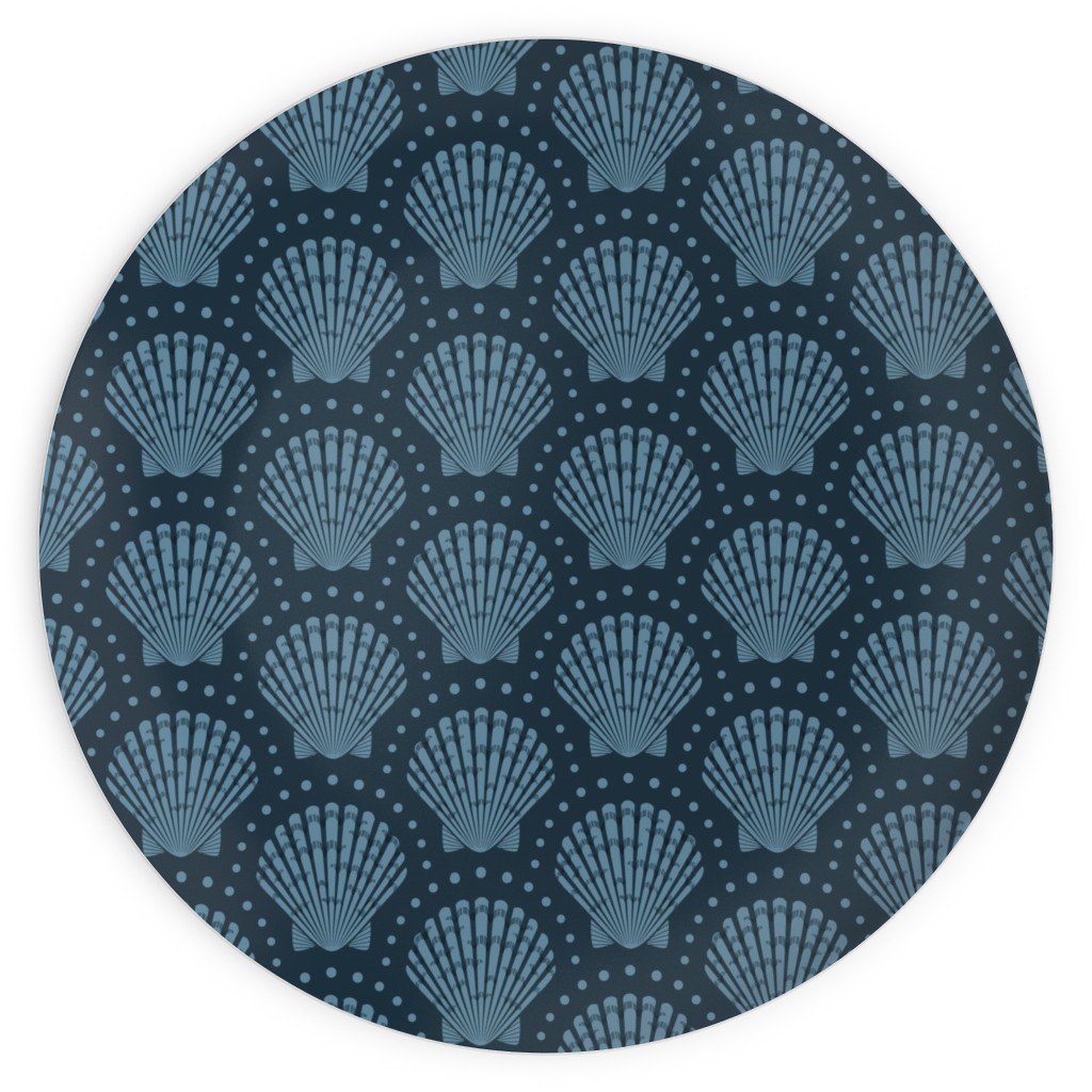 Pretty Scallop Shells - Navy Blue Plates | Shutterfly