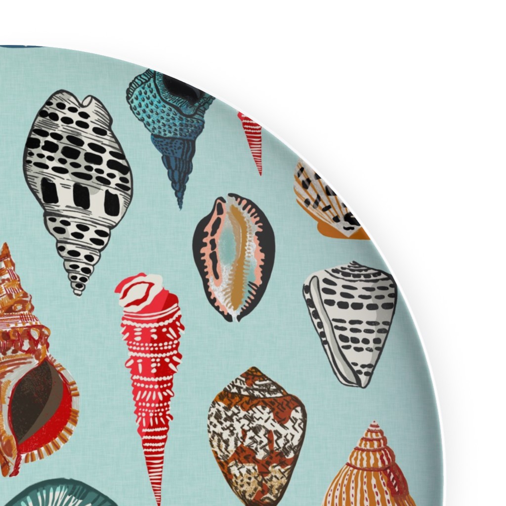 Seashells Beach Summer - Mint Plates | Shutterfly
