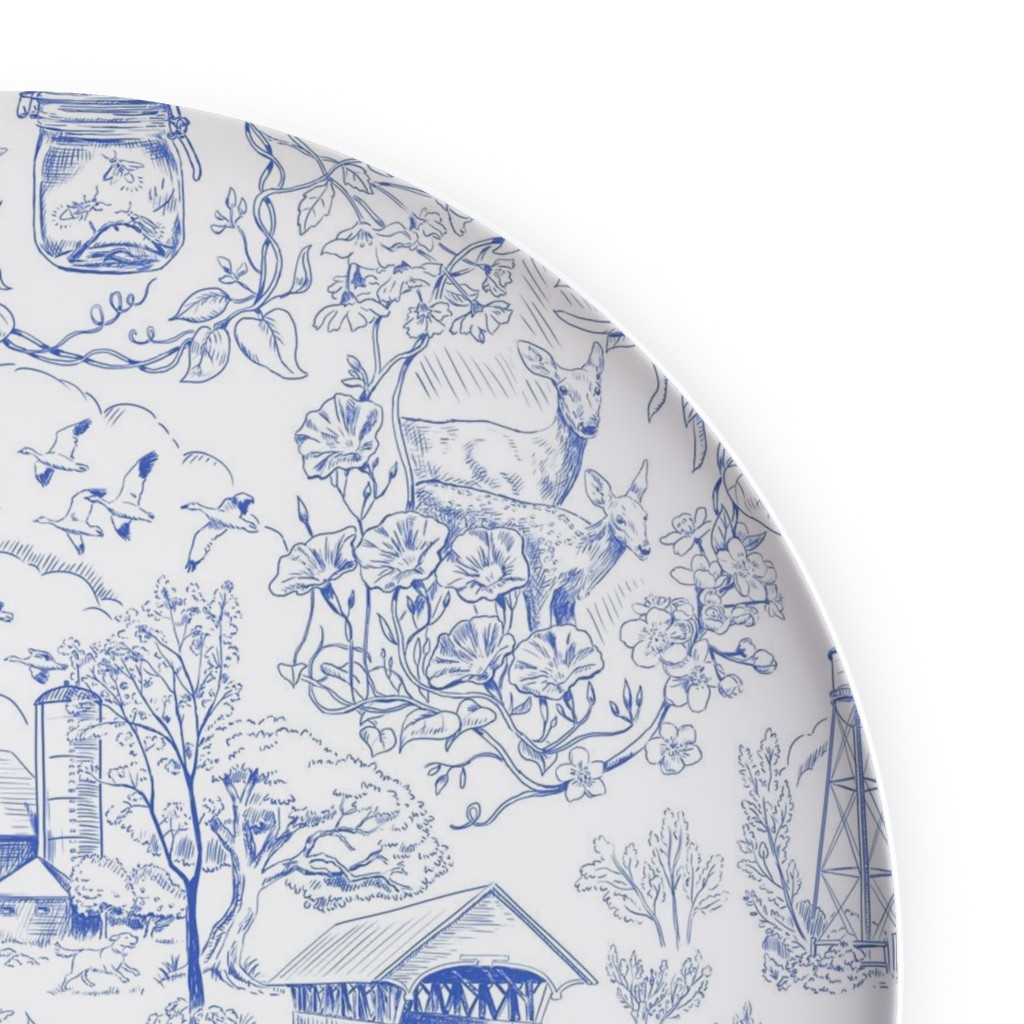 Country Living Toile - Blue Plates | Shutterfly