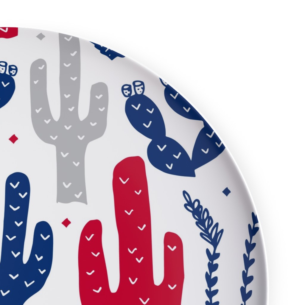 Arizona Backyard Red, White and Blue Plates | Shutterfly