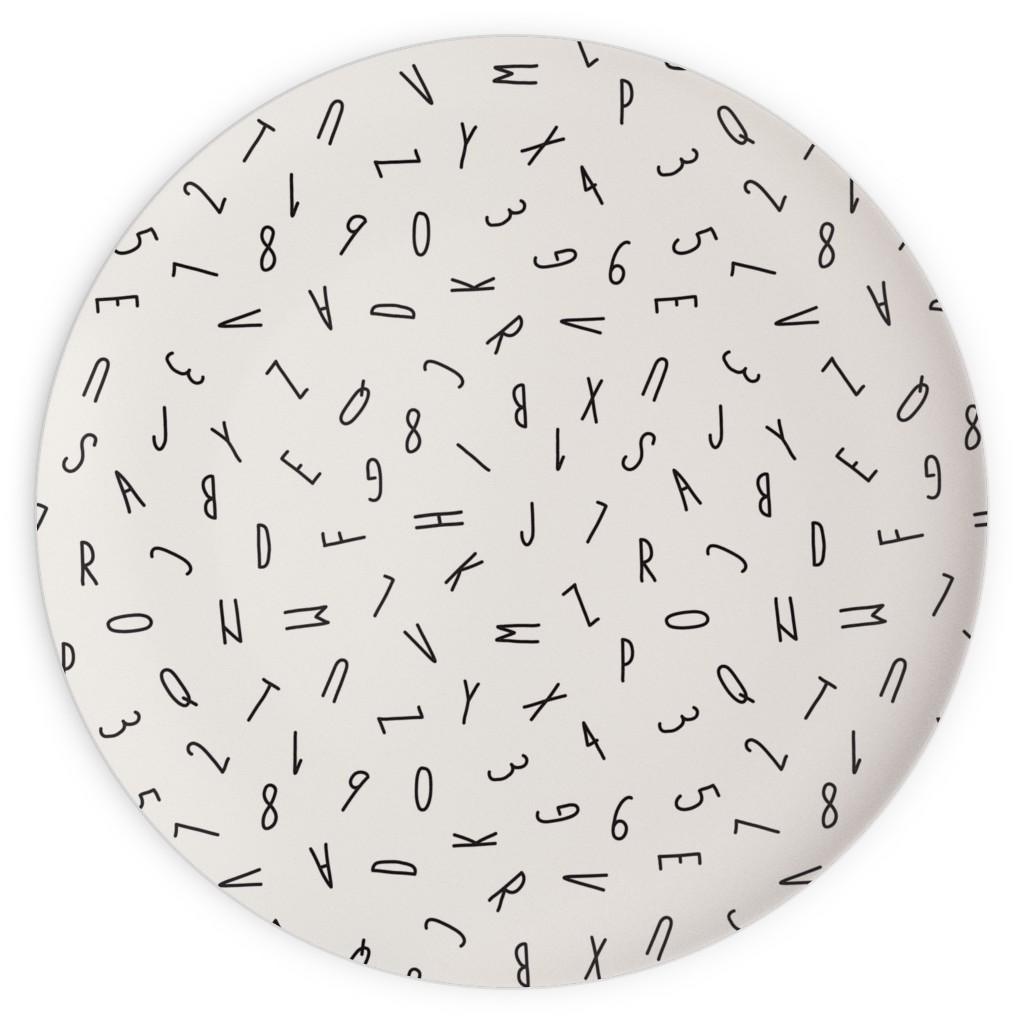 Little Alphabet - Ivory and Black Plates | Shutterfly