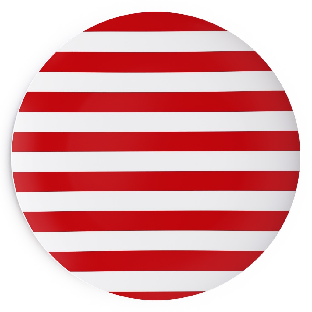 Red Stripe Plates | Shutterfly