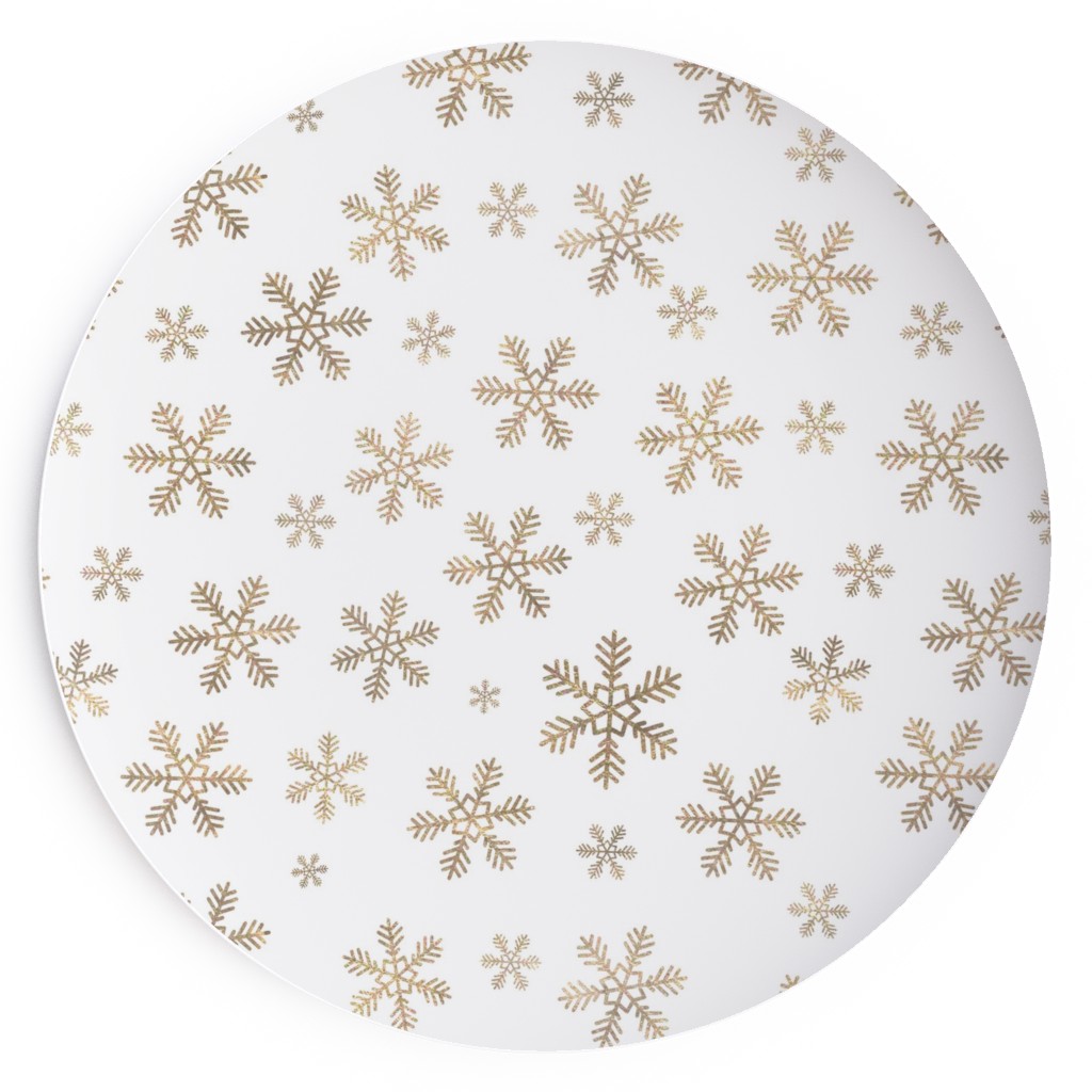 Holiday Snowflakes - Gold Salad Plate | Shutterfly