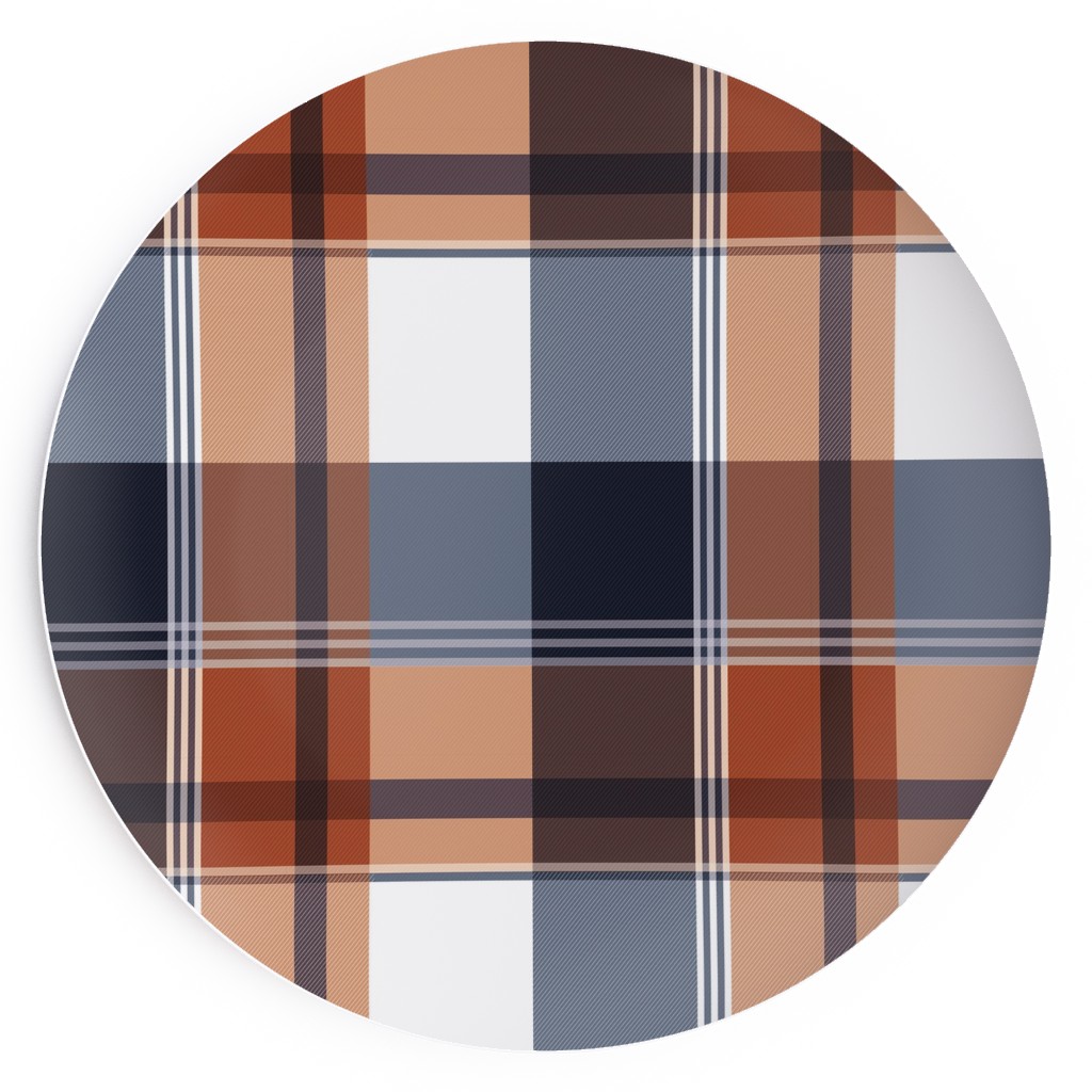 Orange Plaid Salad Plate | Shutterfly