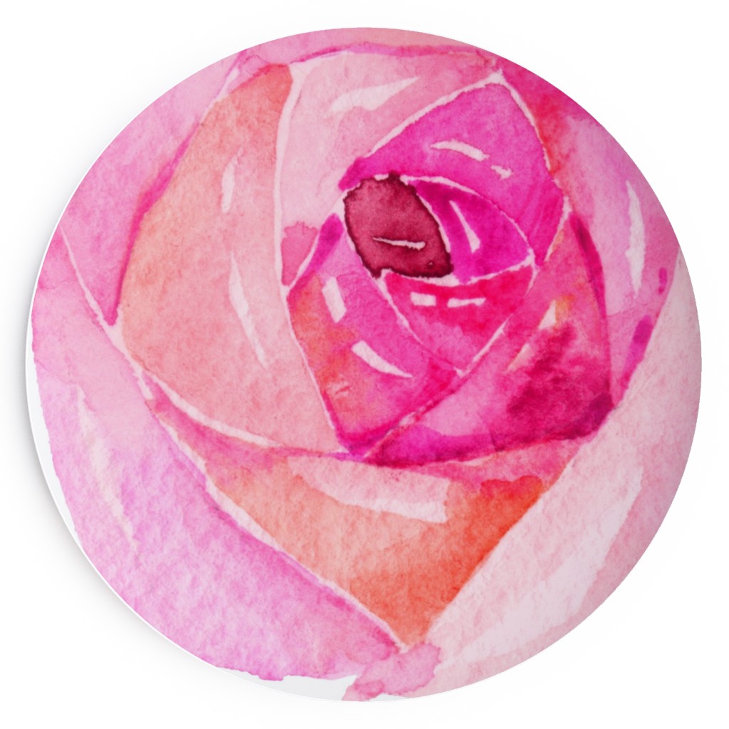 Spring Peonies, Roses, and Poppies - Pink Salad Plate | Shutterfly