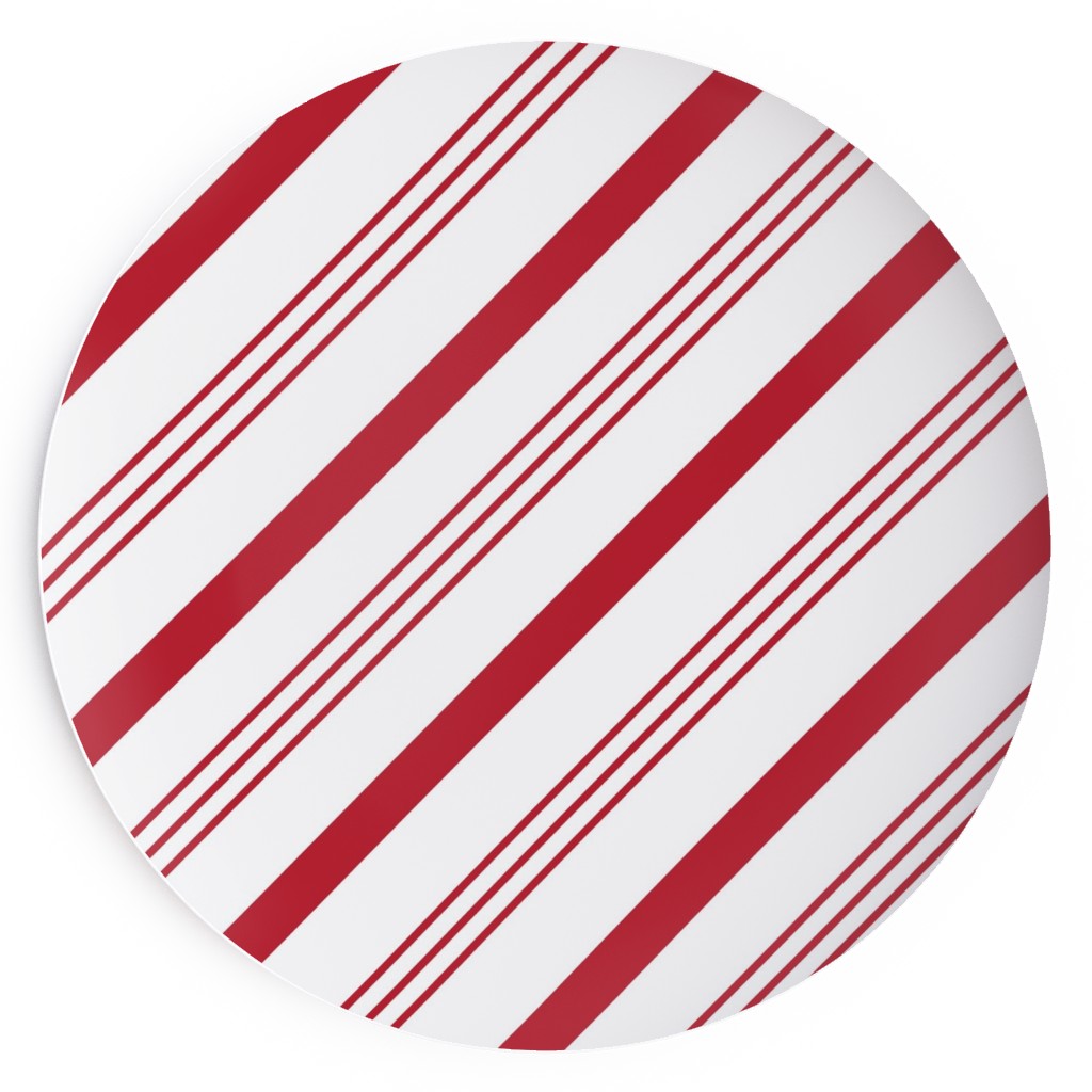 Candy Cane Stripes - Red on White Salad Plate | Shutterfly