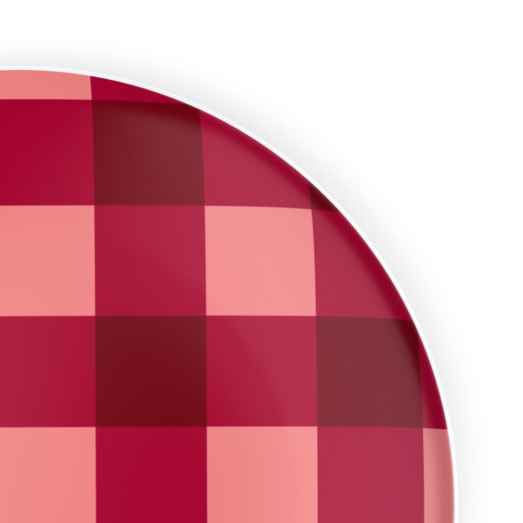 Gingham Check - Red and Pink Salad Plate | Shutterfly