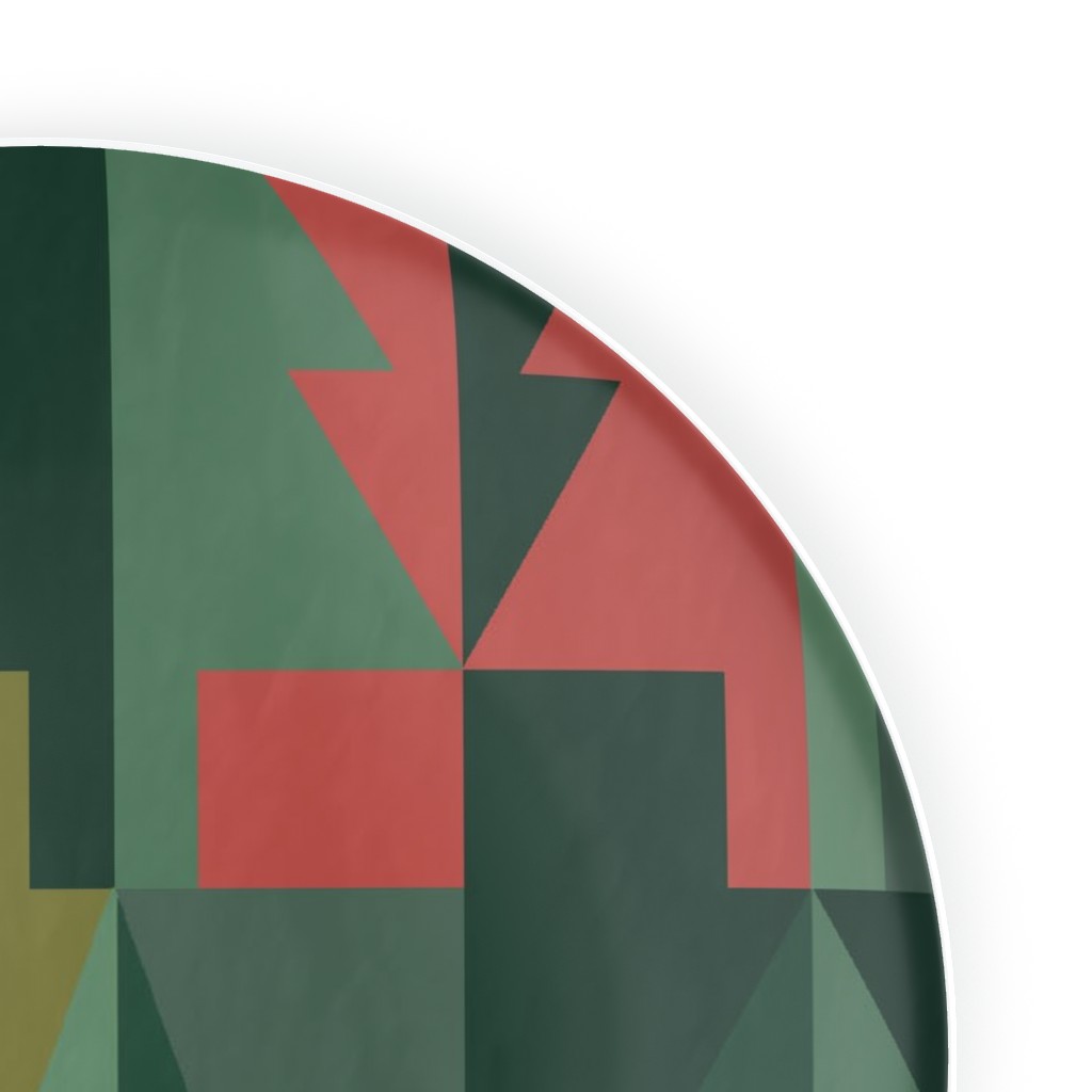 Geometric Forest - Red and Green Salad Plate | Shutterfly