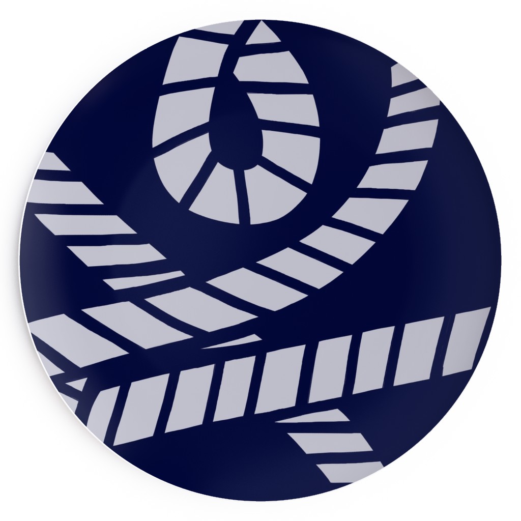 Nautical Rope on Navy Plates | Shutterfly
