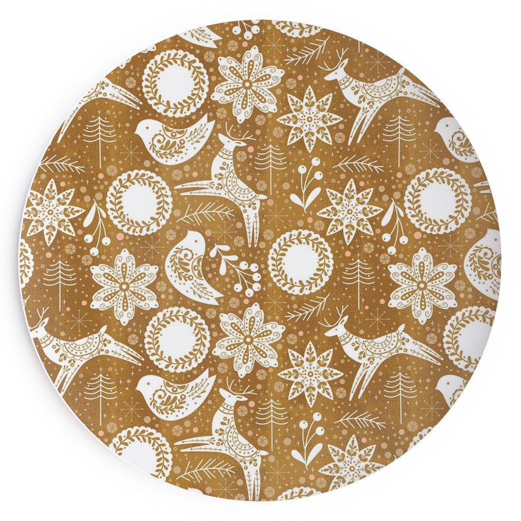 Gingerbread Forest - Brown Salad Plate | Shutterfly