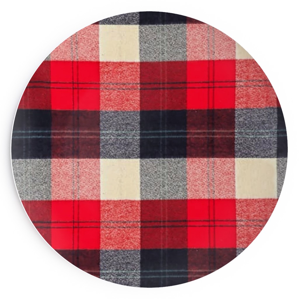 Lumberjack Flannel Buffalo Plaid - Red Salad Plate | Shutterfly