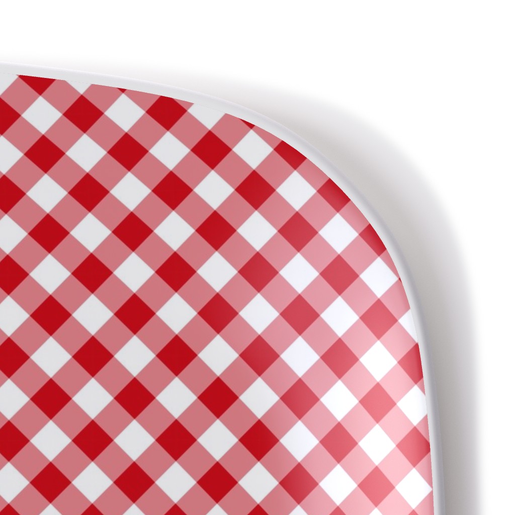 Diagonal Gingham - Red and White Serving Platter | Shutterfly