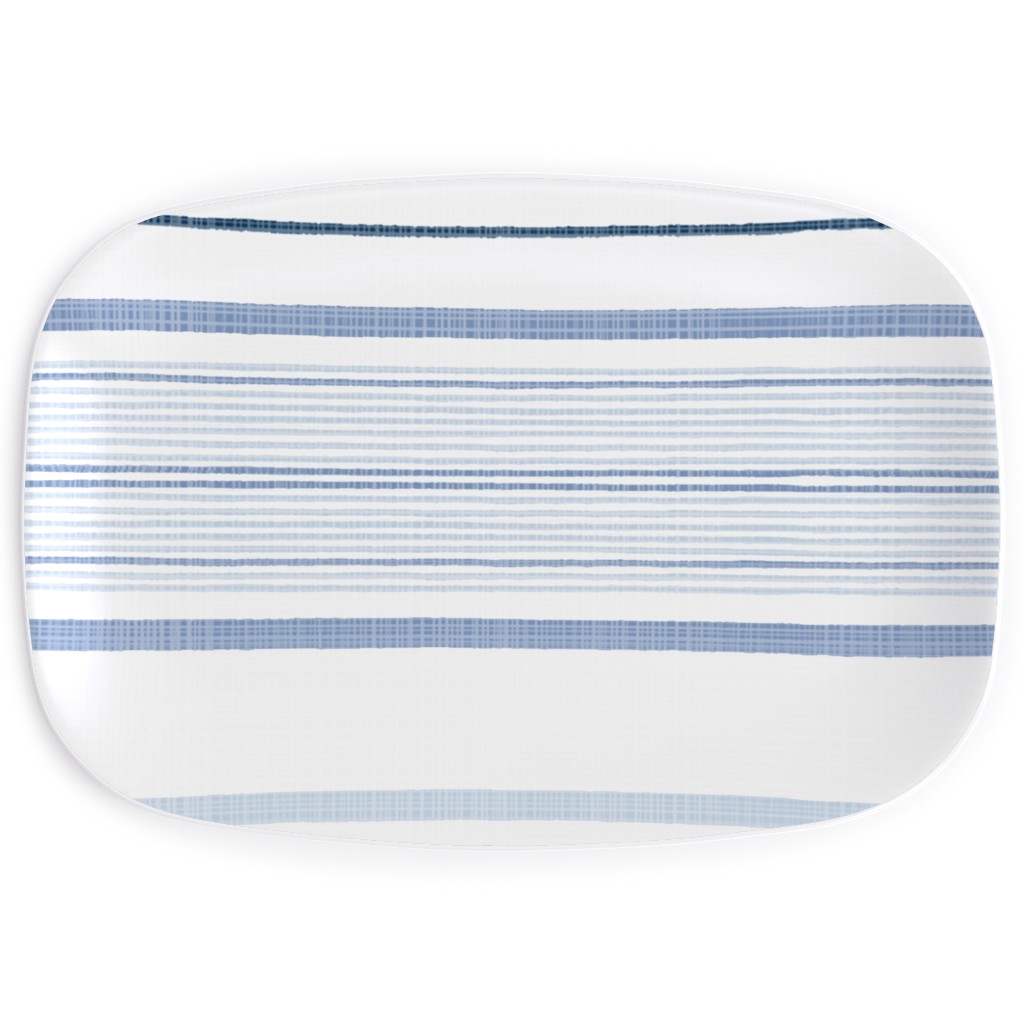 Double Anderson Stripe - Blue Serving Platter | Shutterfly