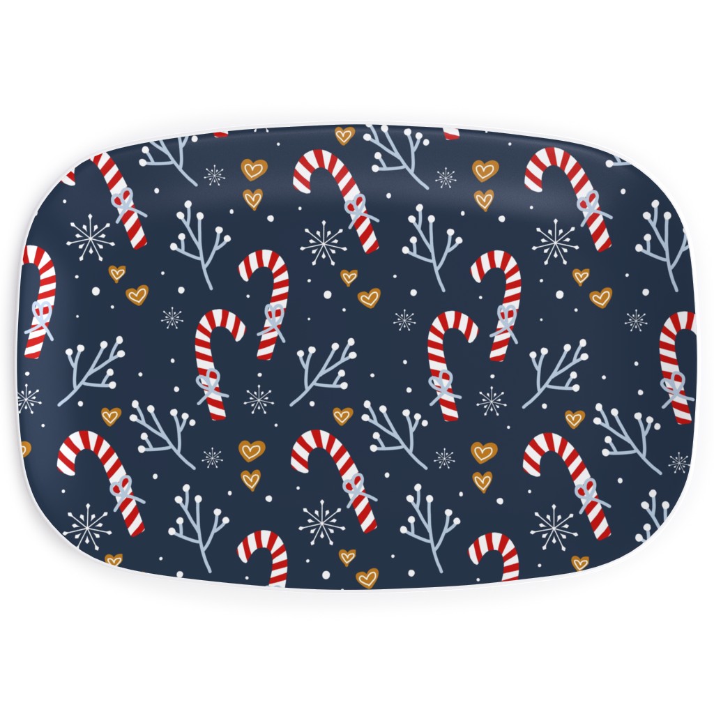 Candy Canes and Gingerbread Hearts Serving Platter | Shutterfly