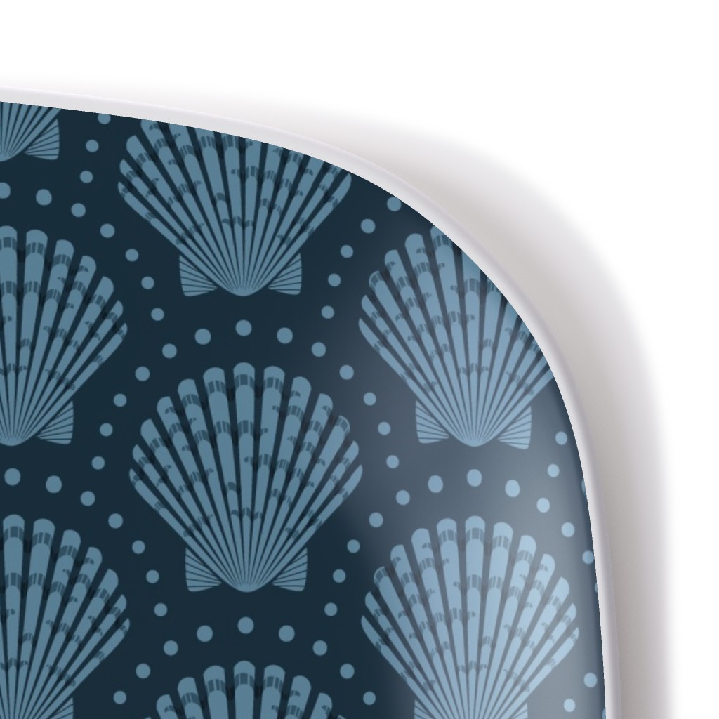 Pretty Scallop Shells - Navy Blue Serving Platter | Shutterfly