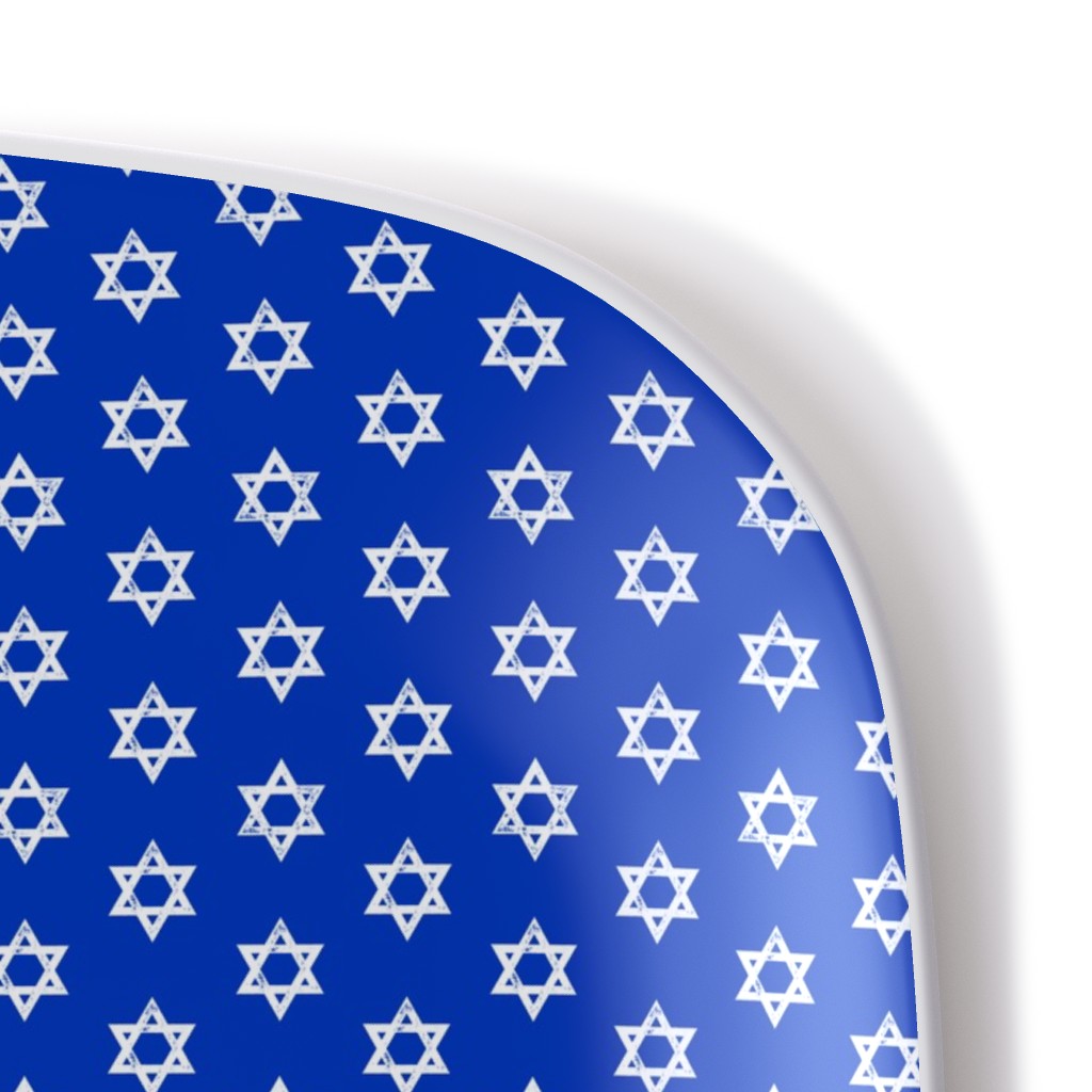 Star of David - White on Blue Serving Platter | Shutterfly
