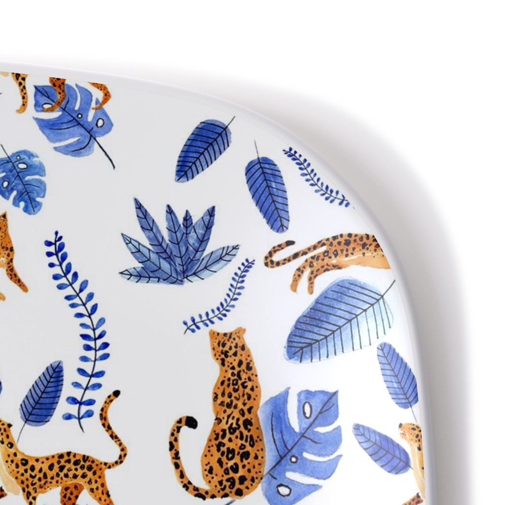 Leopard Tropical Exotic - Blue Serving Platter | Shutterfly