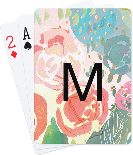 Abstract Roses Custom Text Playing Cards by Shutterfly | Shutterfly