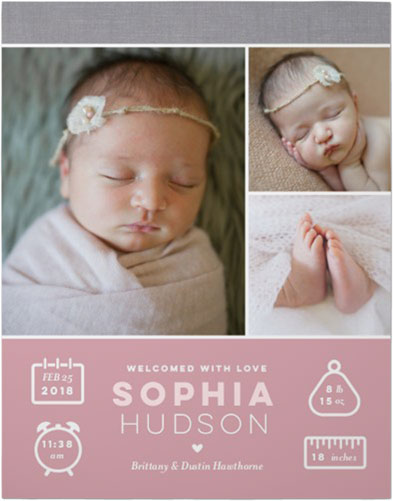 Welcome Baby Girl Premium Poster by Shutterfly | Shutterfly