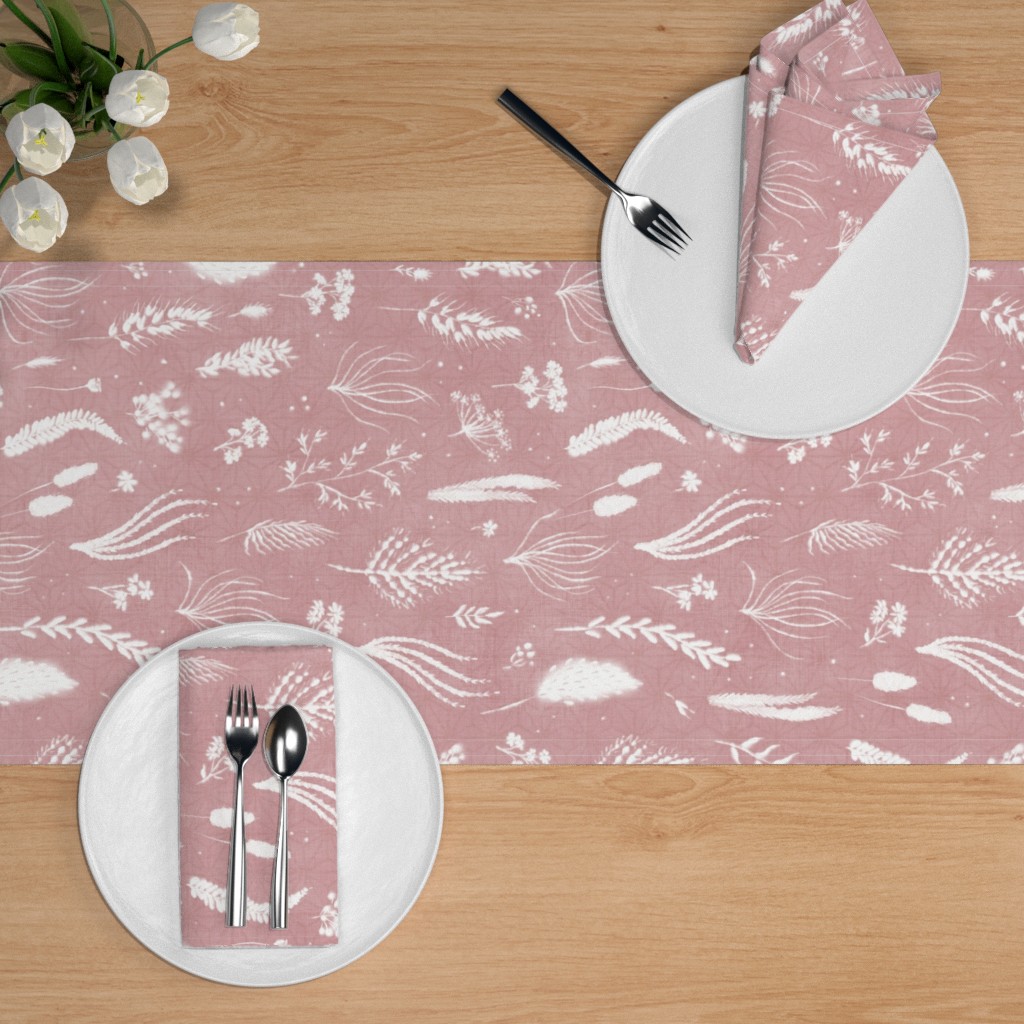 Wild Grass Shibori - Mauve Table Runner | Shutterfly