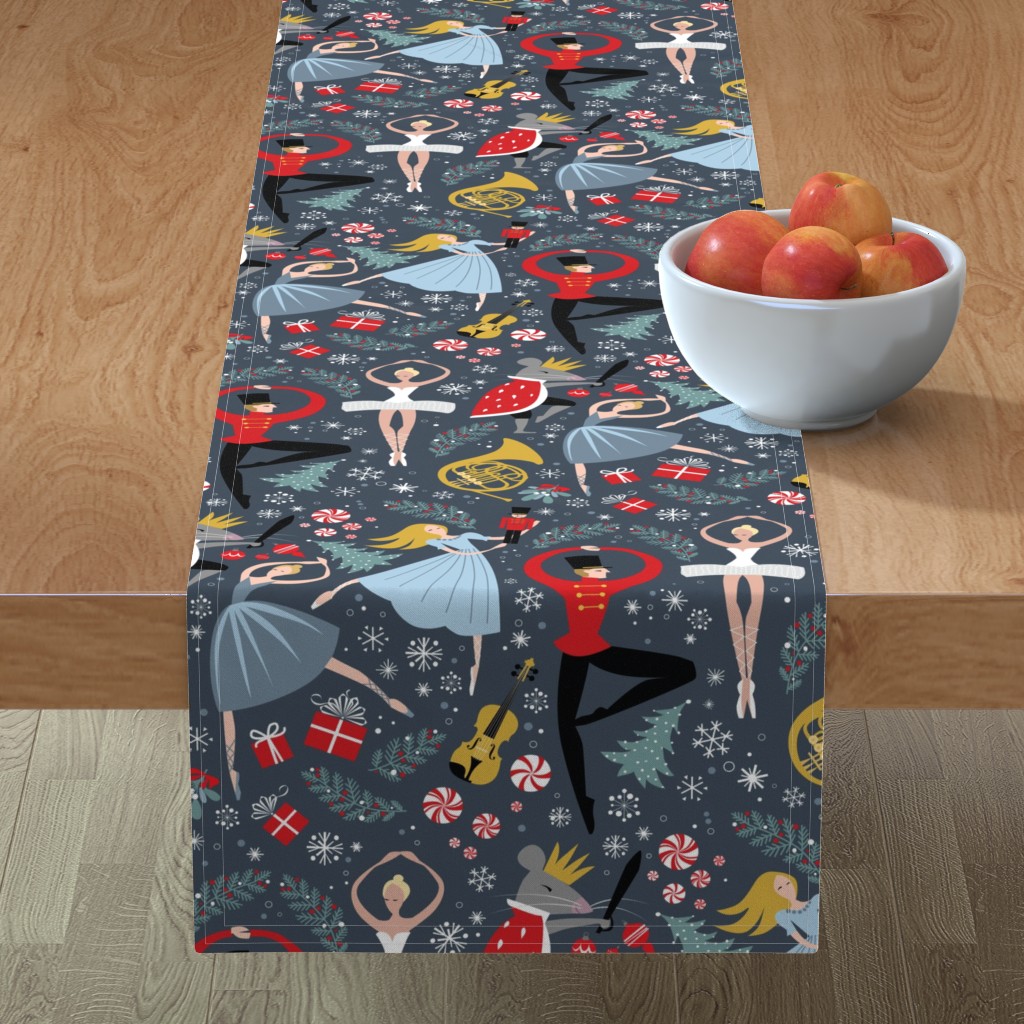 Clara's Nutcracker Ballet - Blue Table Runner | Shutterfly