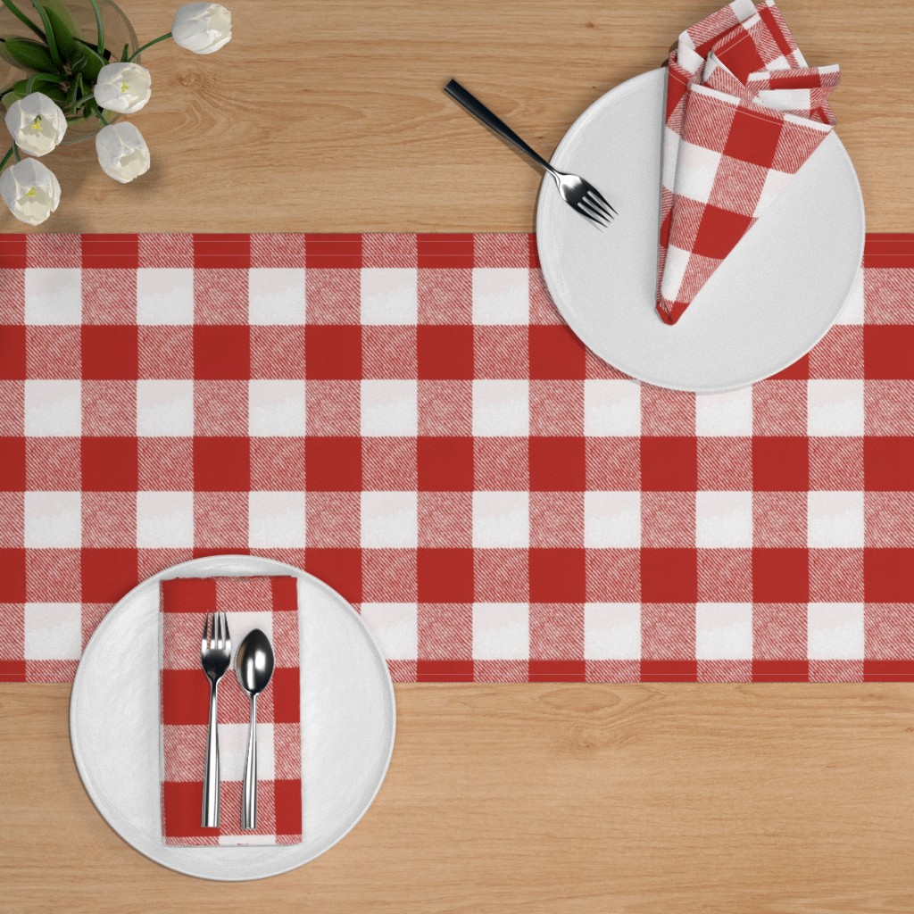 Buffalo Check - Picnic Red Table Runner | Shutterfly