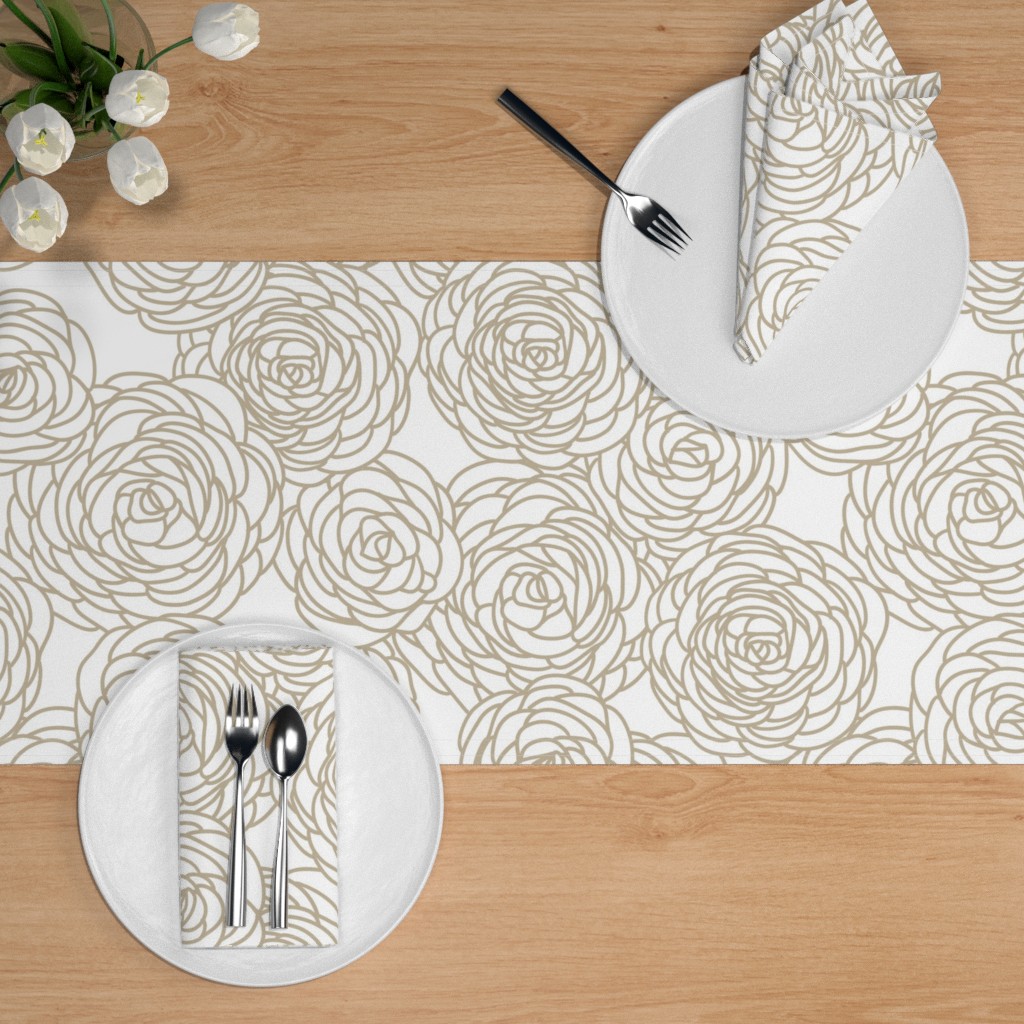 Vintage Floral - Neutral Table Runner | Shutterfly