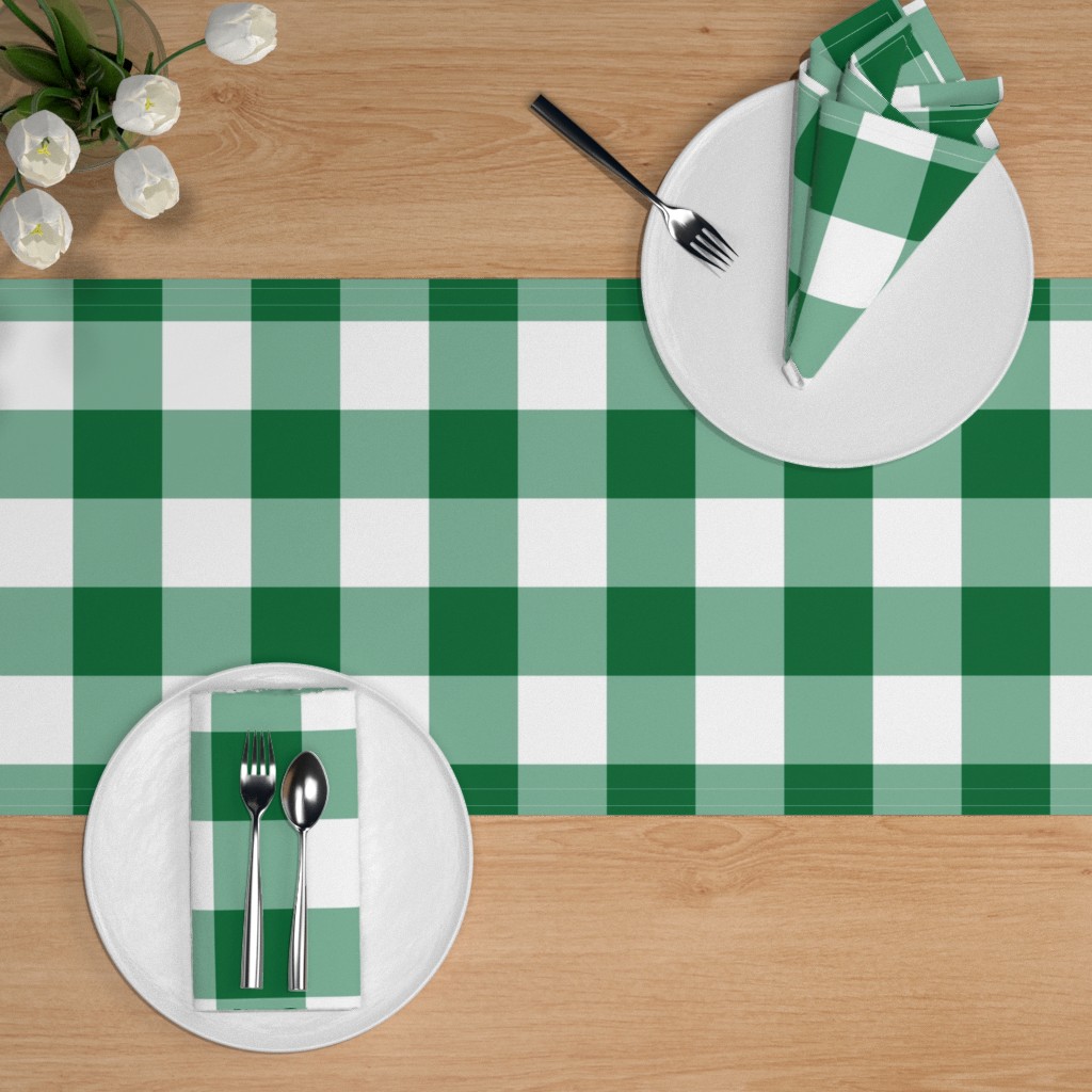 Buffalo Check - Kelly Green Table Runner | Shutterfly