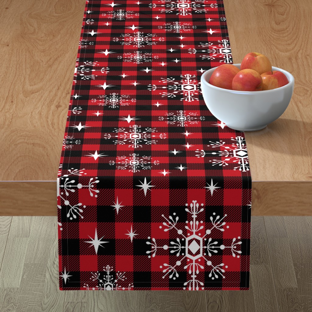 Buffalo Plaid Snowflakes Table Runner | Shutterfly