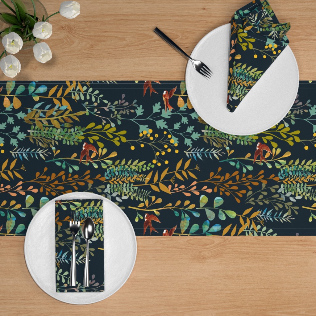 the Wild Garden - Night Table Runner | Shutterfly
