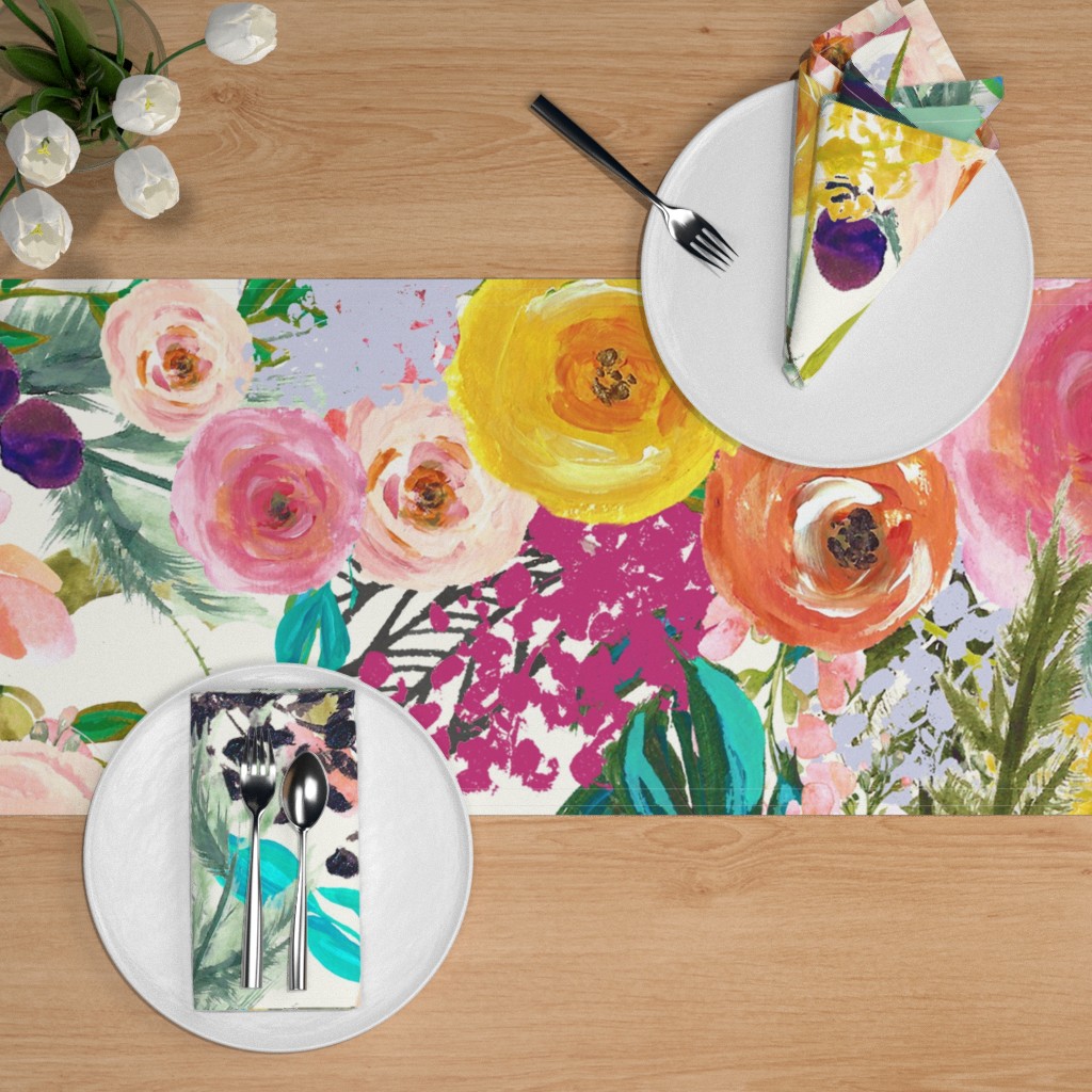 Autumn Blooms - Bright Table Runner | Shutterfly