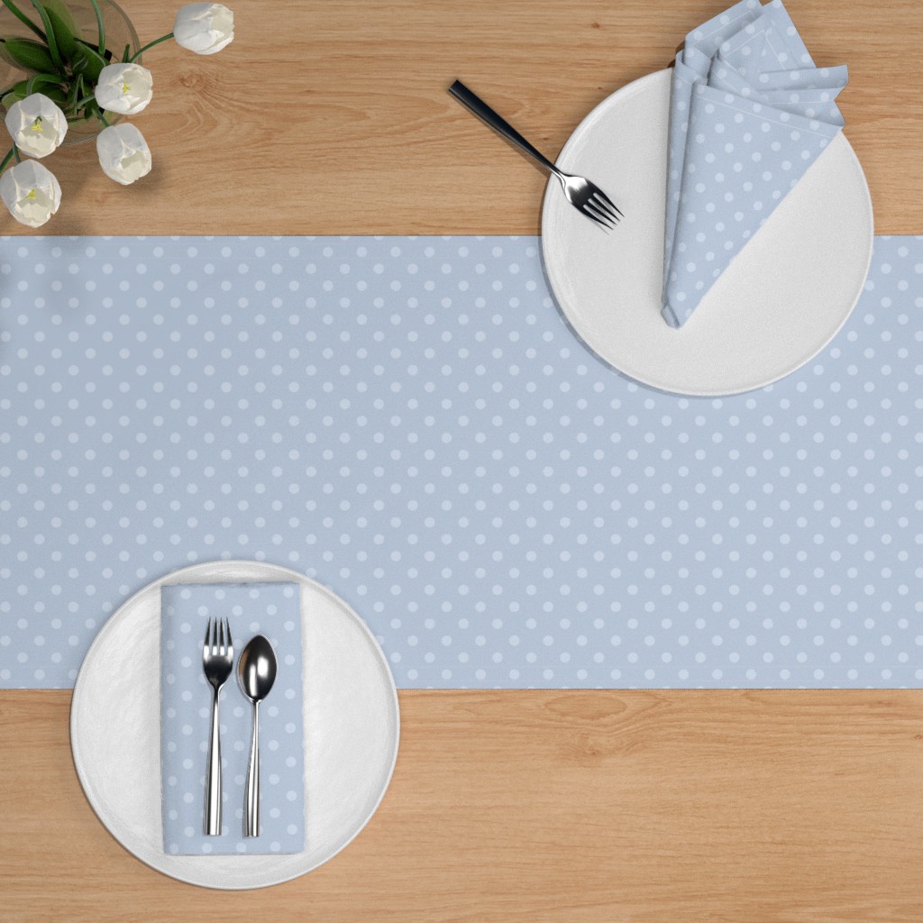 Dark Dotty Chambray - Blue Table Runner | Shutterfly