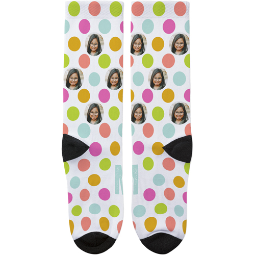 Floating Dots and Faces Custom Socks by Shutterfly | Shutterfly