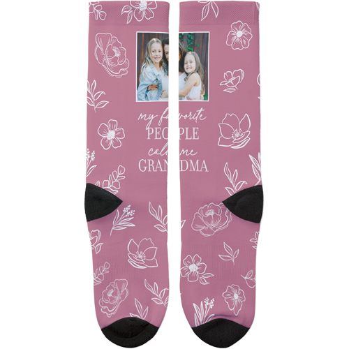 Floral Favorite Custom Socks by Shutterfly | Shutterfly