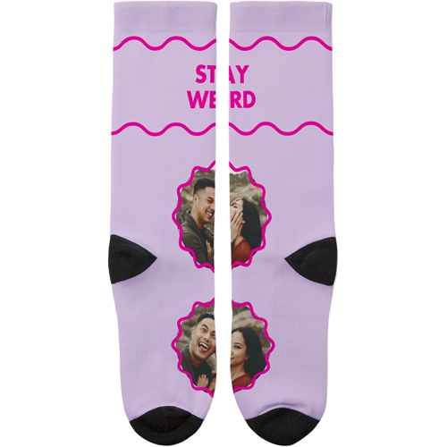Squiggle Border Custom Socks by Shutterfly | Shutterfly