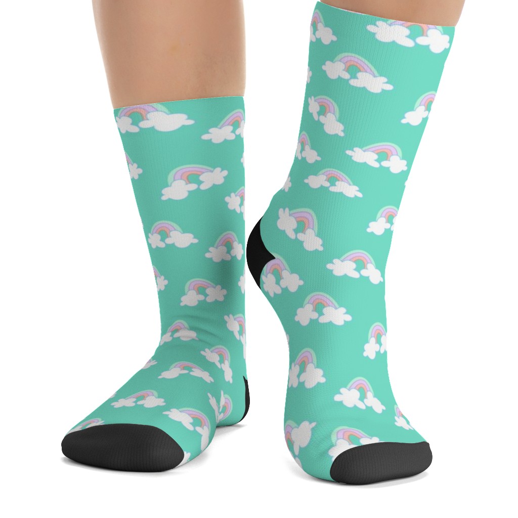 Nicola Unicorn Rainbows Custom Socks | Shutterfly
