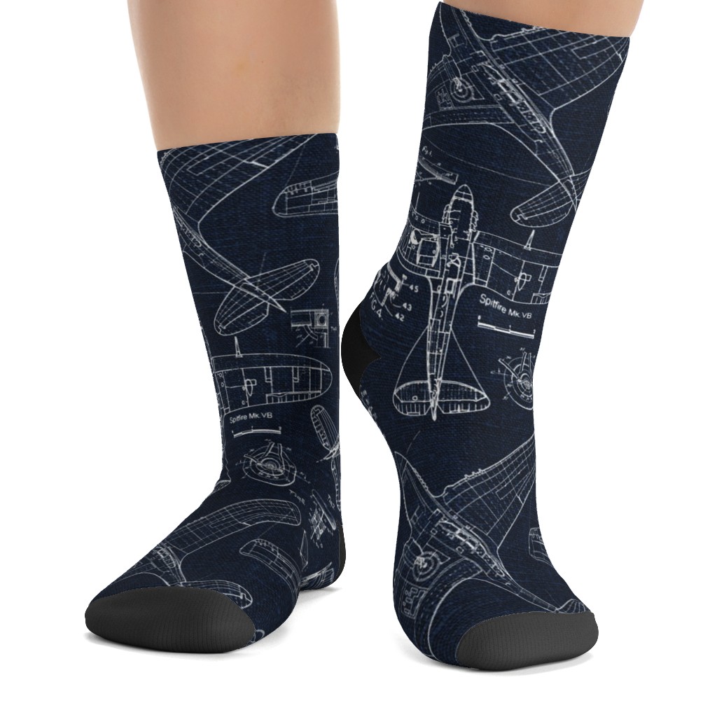 Airplanes - White and Blue Custom Socks | Shutterfly