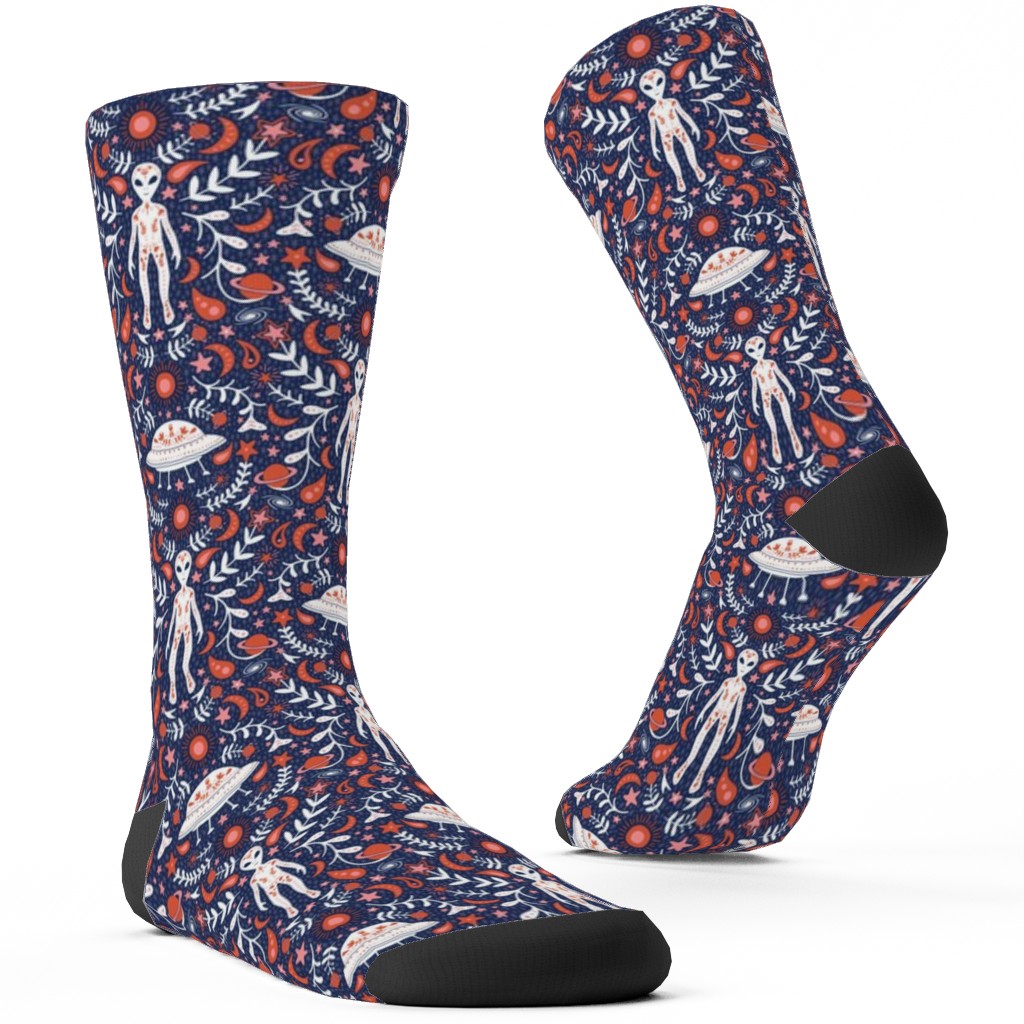 Folk Art Alien Custom Socks | Shutterfly