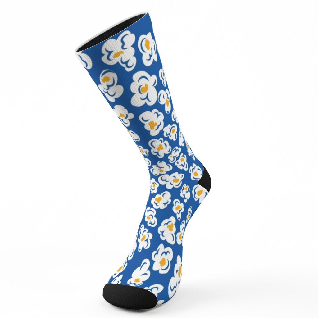 Pop, Pop, Popcorn - Blue Custom Socks | Shutterfly