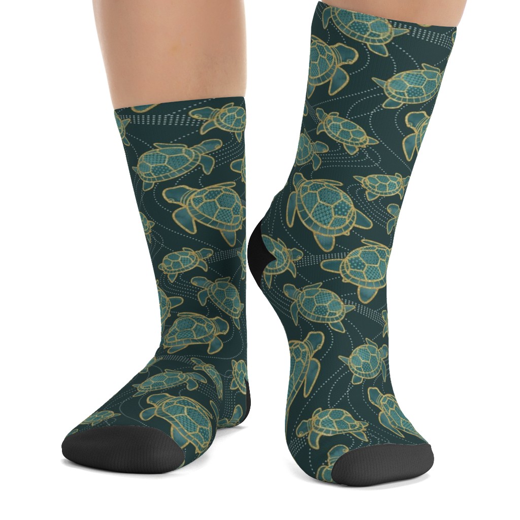 Turtles - Green Custom Socks | Shutterfly