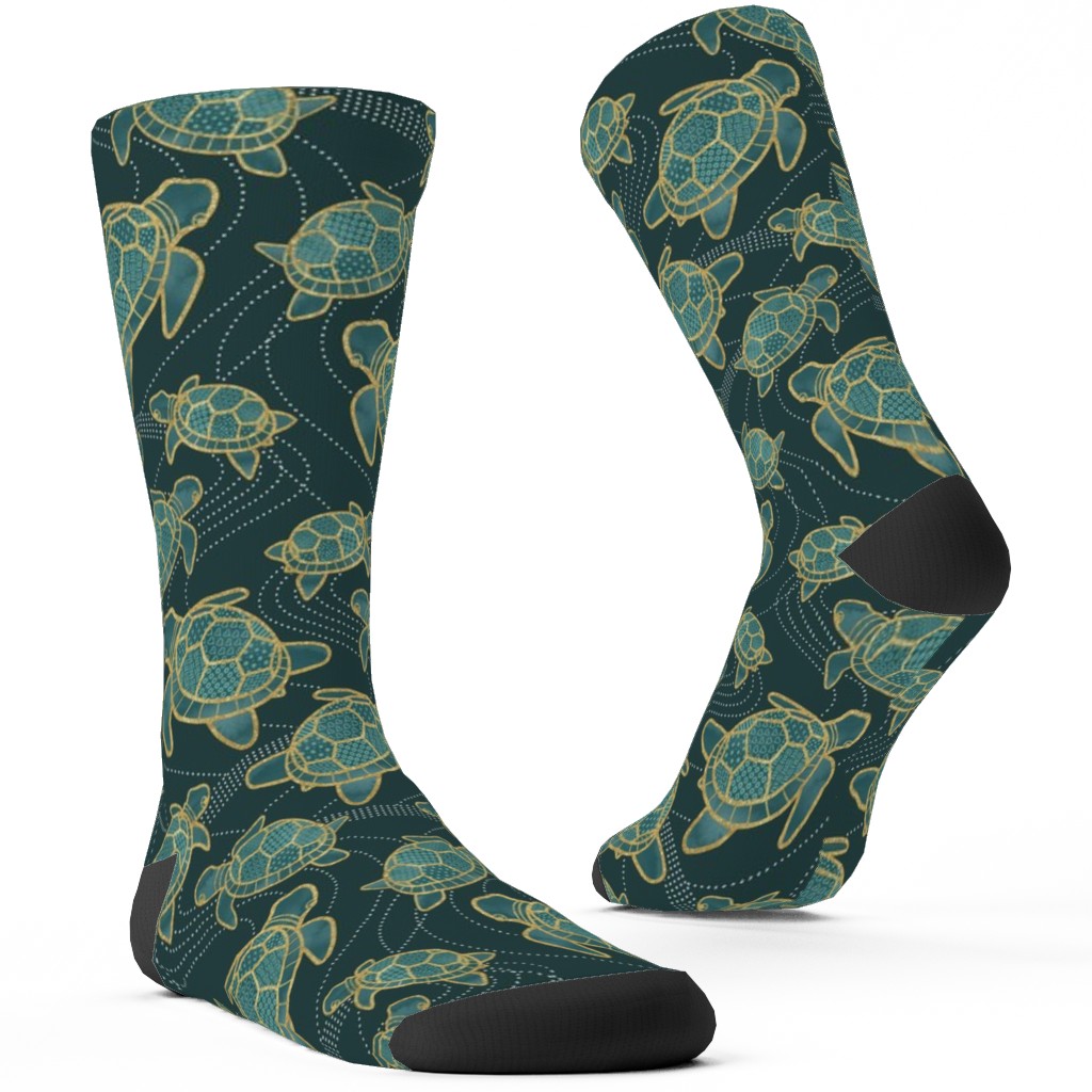 Turtles - Green Custom Socks | Shutterfly