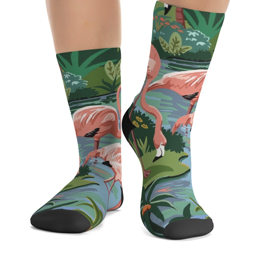 Flamingo Lagoon - Multicolor Custom Socks | Shutterfly