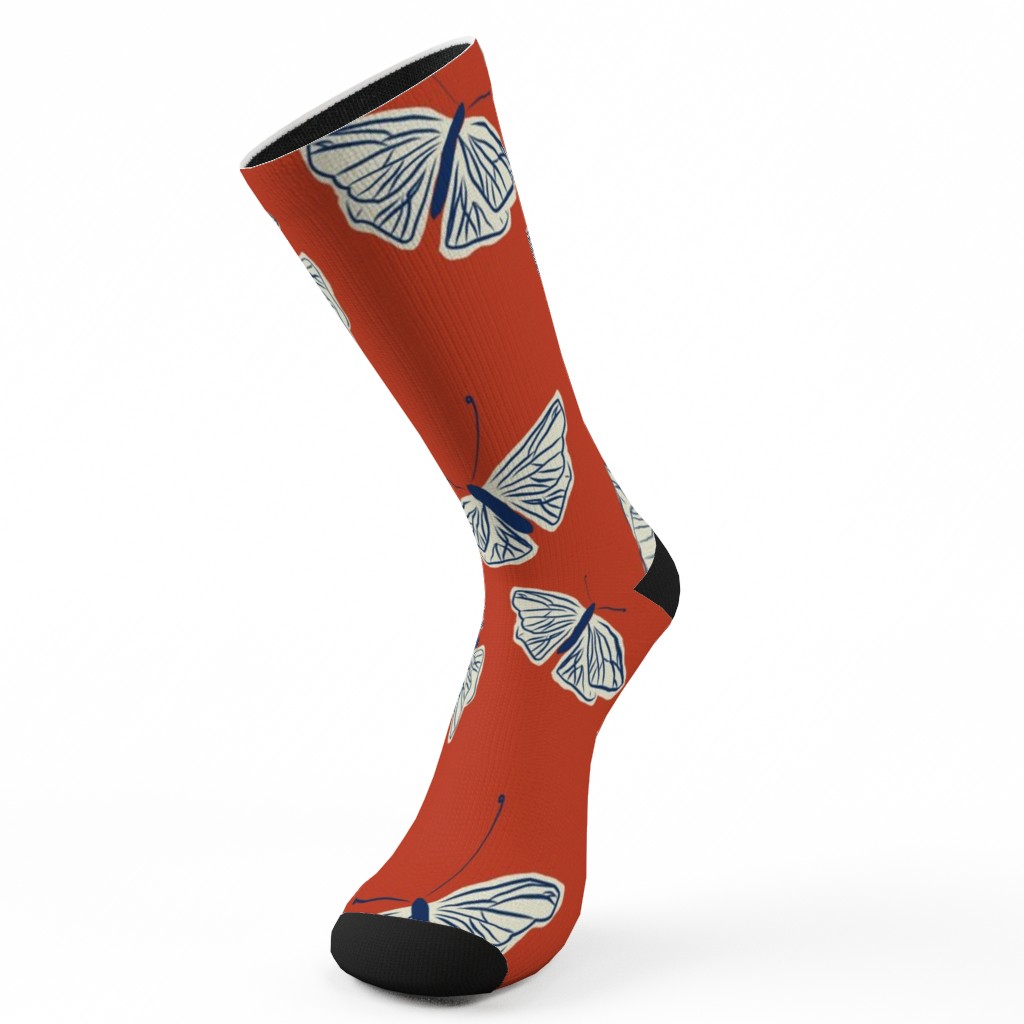 Moths - Rust Custom Socks | Shutterfly