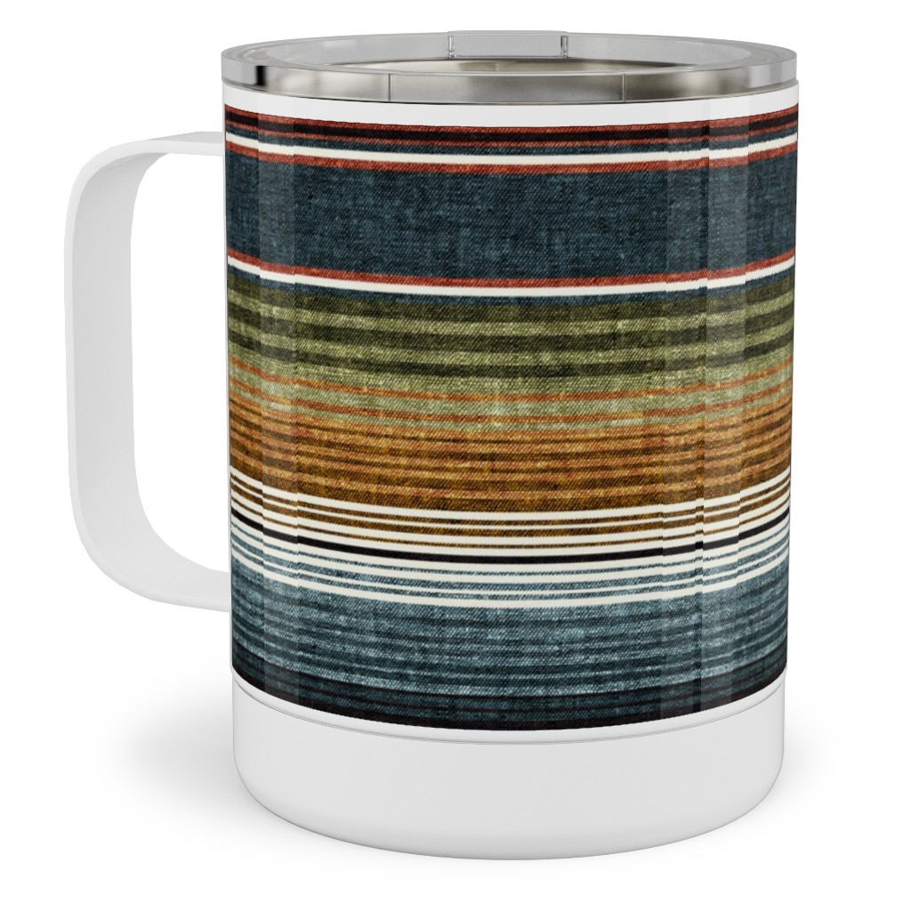 Serape Southwest Stripes - Multi Earthy Stainless Steel Mug | Shutterfly