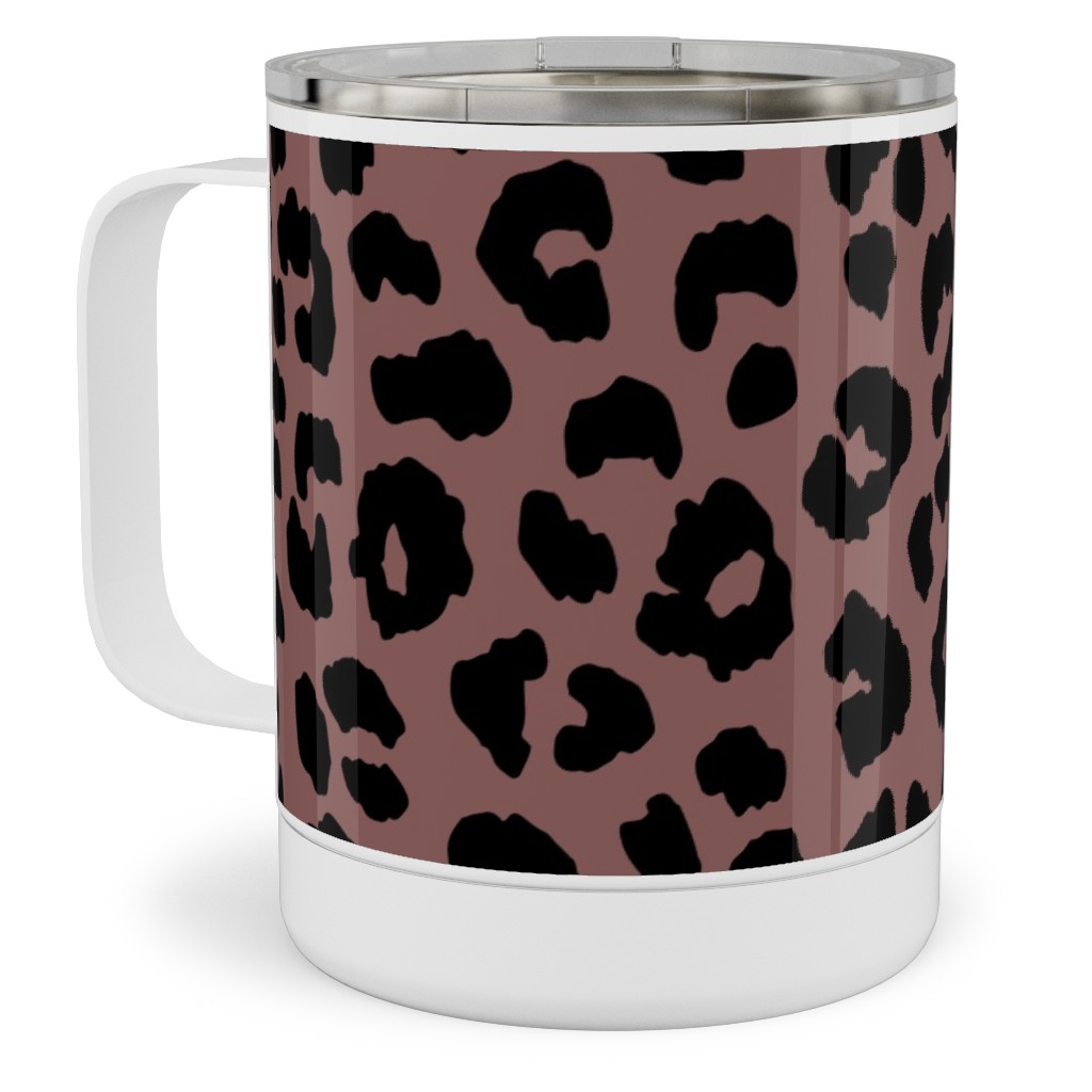 Leopard - Pale Mauve Stainless Steel Mug | Shutterfly