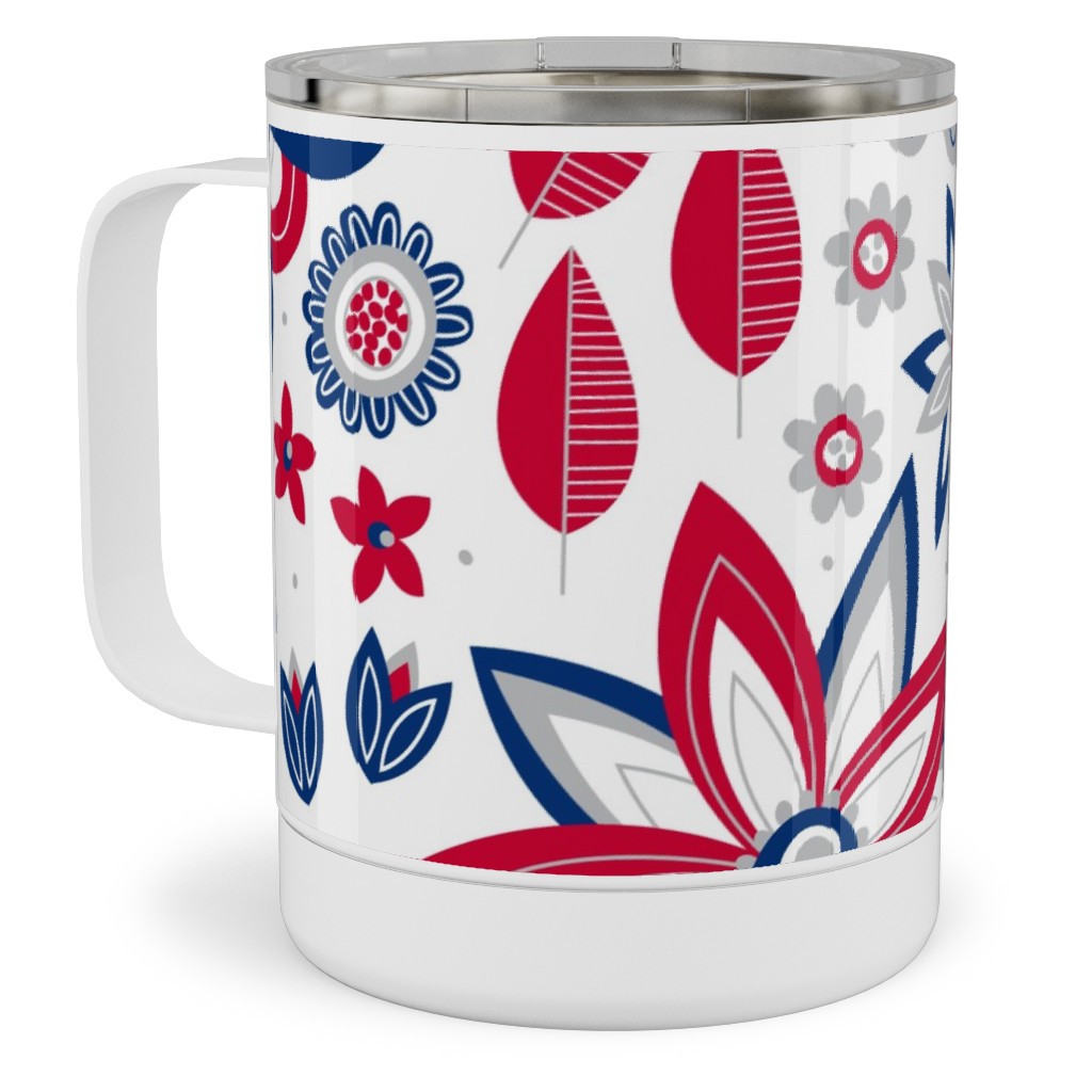 Bohemian Fields - Red, White and Blue Stainless Steel Mug | Shutterfly